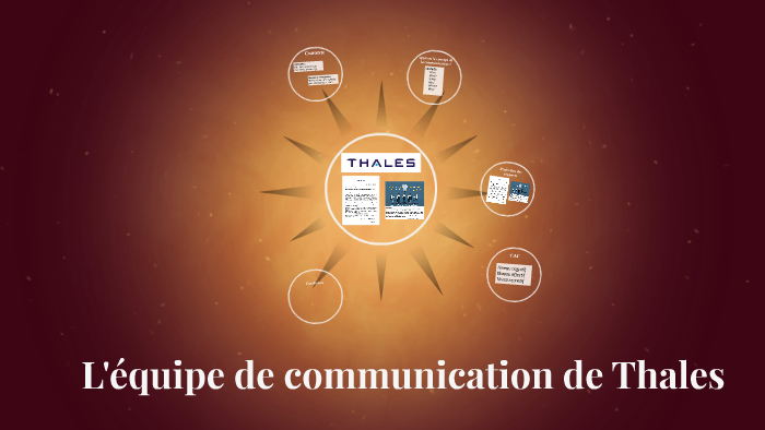 L'équipe de communication de Thales by on Prezi
