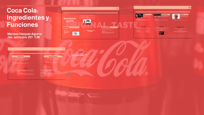 Coca Cola: Ingredientes y Funciones by MARIANA VAZQUEZ AGUIRRE on Prezi