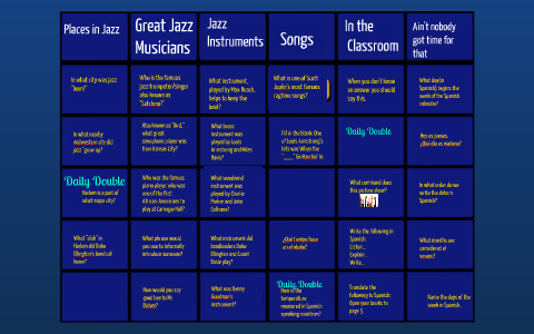 Jazz Jeopardy Template by Ryan Nichols on Prezi