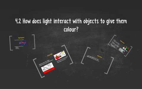4.2 How does light interact with objects to give them colour by Kristal ...