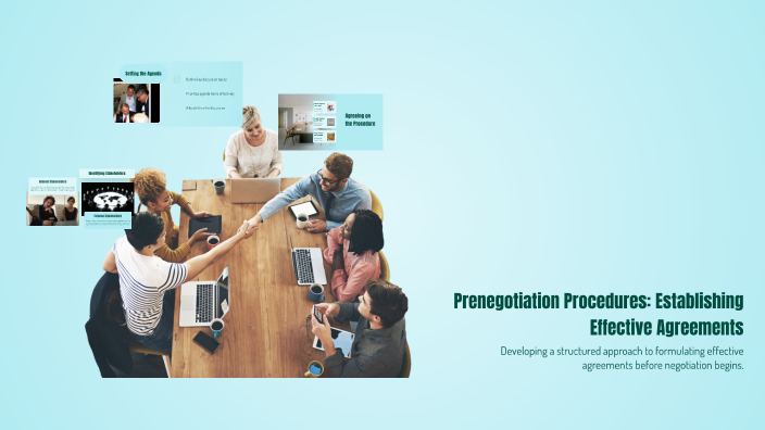 Prenegotiation Procedures: Establishing Effective Agreements by Anfal ...