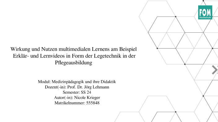 Wirkung und Nutzen multimedialen Lernens am Beispiel Erklär- und ...