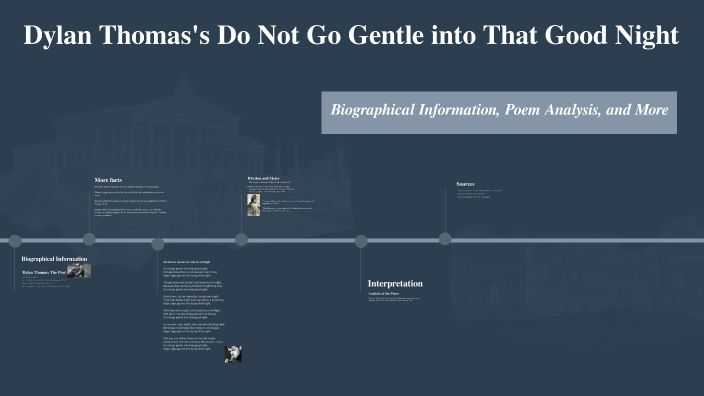 Dylan Thomas's Do Not Go Gentle into That Good Night by Konnor Usery on ...