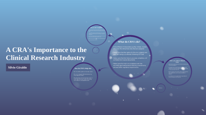 Importance of the CRA role by Silvio Giraldo on Prezi