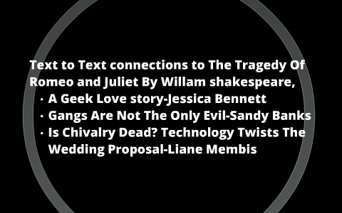 Romeo and Juliet Text to Text connection Presentation by Terrance Jones ...