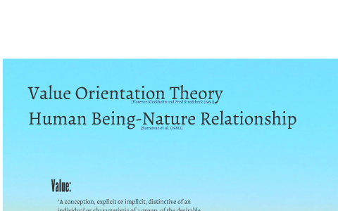 Value Orientation Theory by Cyndi Russell on Prezi