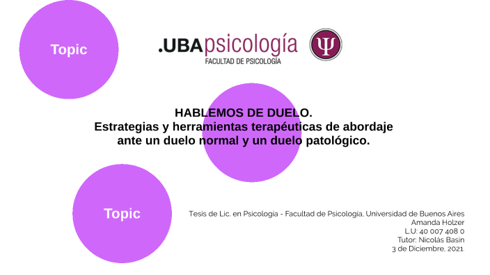 TESIS DUELO - AMANDA HOLZER by Amanda Holzer on Prezi