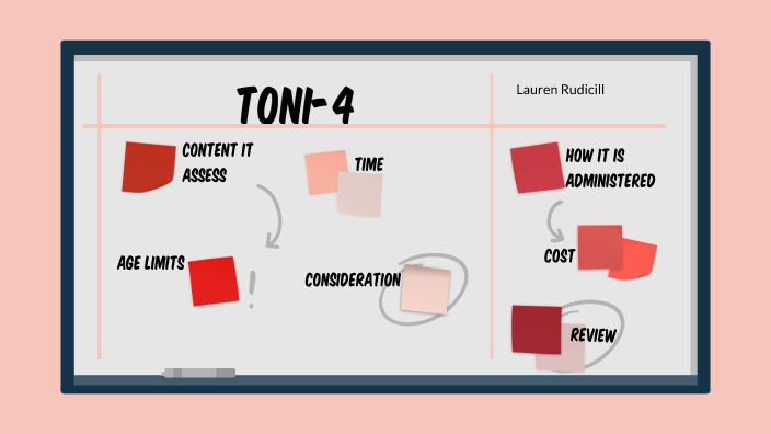 TONI-4 Assessment Research by Lauren Rudicill on Prezi