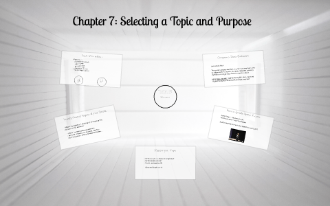 Chapter 7: Selecting a Topic and Purpose by Meagan Roper on Prezi