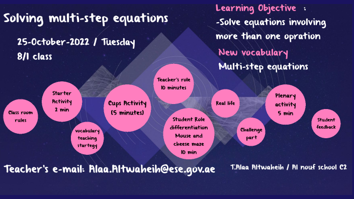 Solving multi-step equation by Alaa Abbadi on Prezi