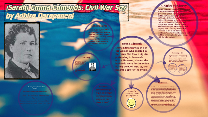 Sarah Emma Edmonds: Civil War Spy by Adhira Darapaneni on Prezi