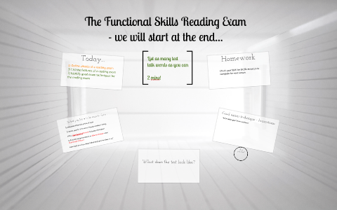 The Functional Skills Reading Exam by Lindsey Monteith on Prezi
