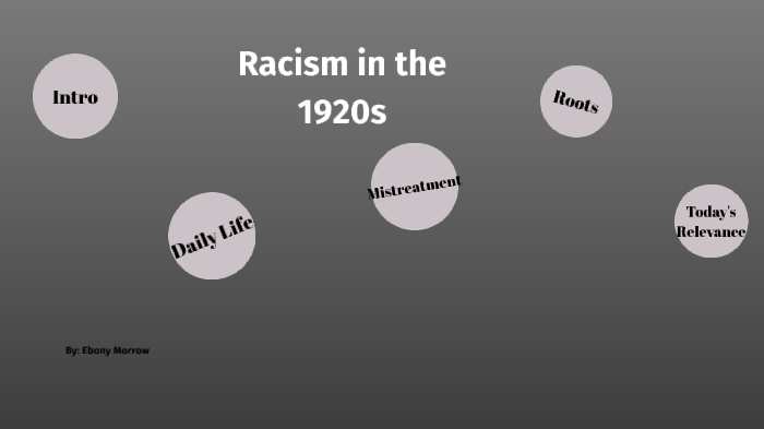 Racism in the 1920s by Ebony Morrow on Prezi