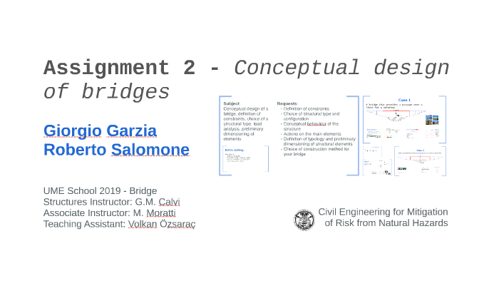 Assignment 2 - Conceptual design of bridges by Roberto Salomone on Prezi