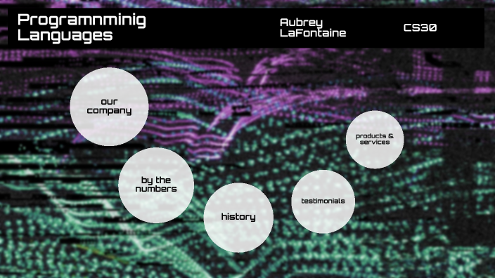 cs30 programing languages by aubrey lafontaine on Prezi