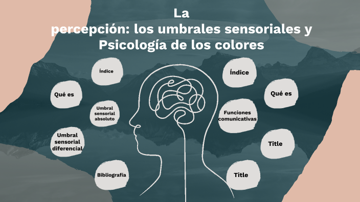La percepción: los umbrales sensoriales y Psicología de los colores by ...