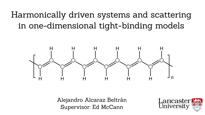 Harmonically driven systems and scattering in one-dimensional tight ...