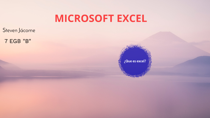MICROSOFT EXCEL by Steven Jácome on Prezi