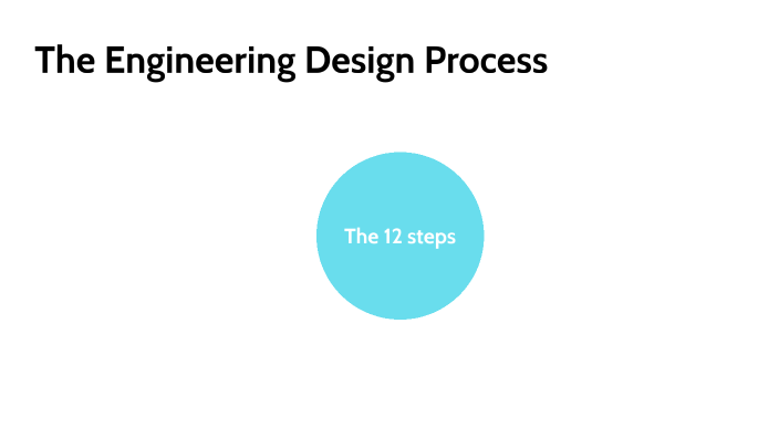 The engineering design process 12 steps. by Angel Lobosguerrero on Prezi