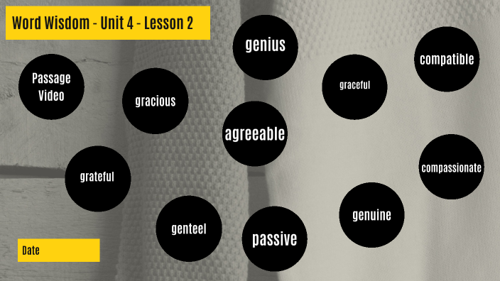 Word Wisdom - Unit 4 - Lesson 2 by Anna Cates on Prezi