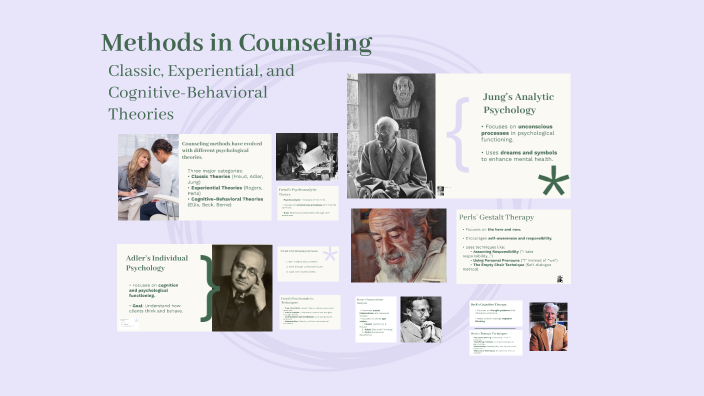 Counseling methods have evolved with different psychological theories. by Celeste Barbette ...