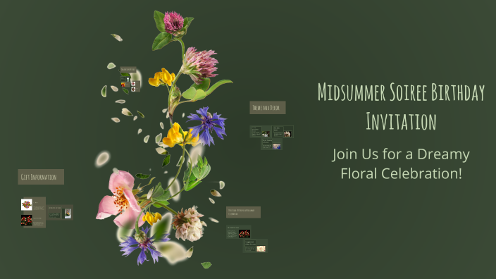 Midsummer Soiree Birthday Invitation by Jeanine Hamans on Prezi