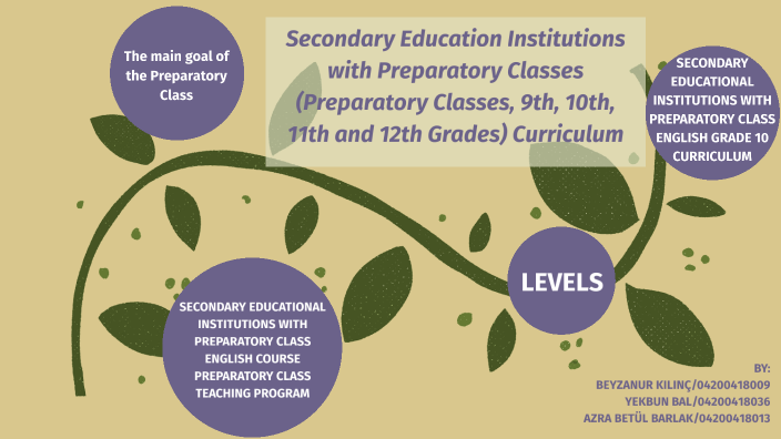 Secondary Education Institutions with Preparatory Classes (Preparatory ...