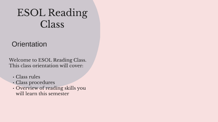 ESOL Reading Class by Mayra Richards on Prezi