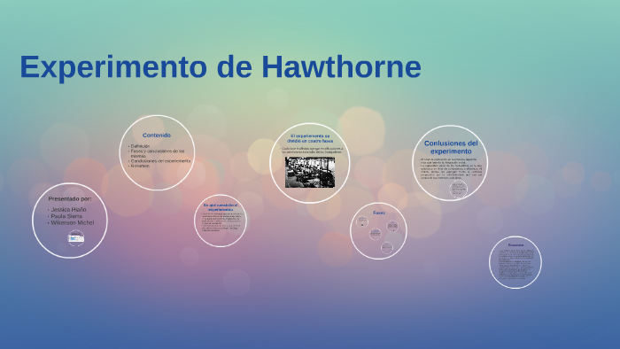 Experimento de Hawthorne by Jessica Riaño on Prezi