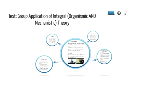 Test: Group Application of Integral (Organismic AND Mechanistic) Theory ...