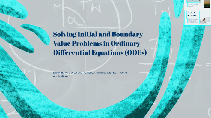 Solving Initial And Boundary Value Problems In Ordinary Differential