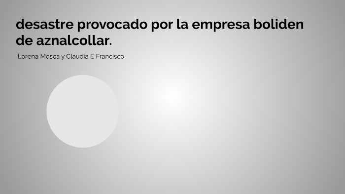 desastre provocado por la empresa boliden de aznalcollar by lorena ...