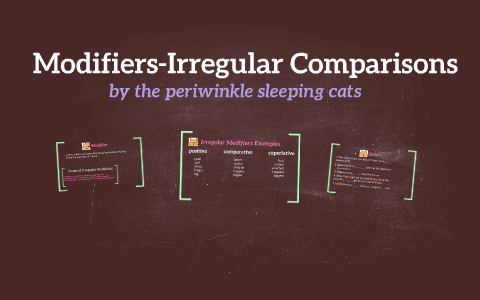 Modifiers-Irregular Comparisons by Zakiya Shabazz on Prezi