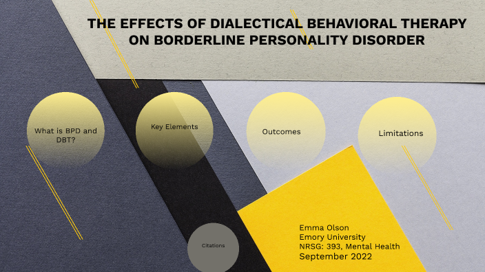 The Effects of Dialectic Behavioral Therapy on Borderline Personality ...
