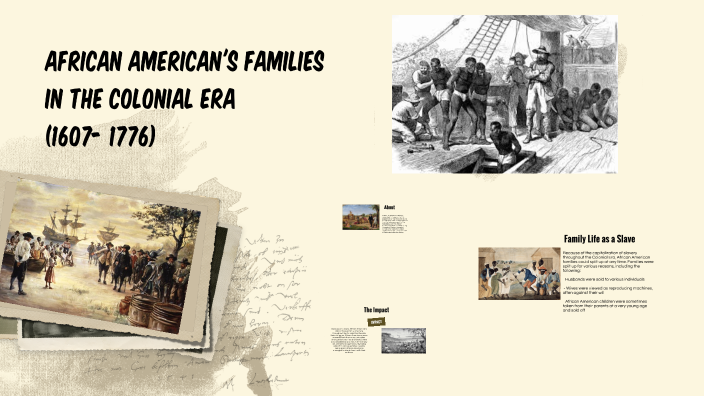 African American Families in The Colonial Era ( 1607-1776) by Arie ...
