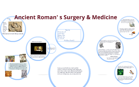 Ancient Rome Medicine and Surgery by Cohen Period 2 on Prezi