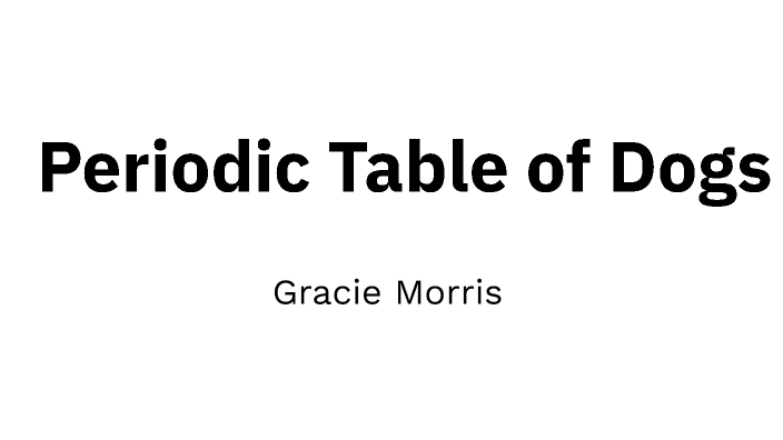 Periodic table of dogs by Gracie Morris on Prezi