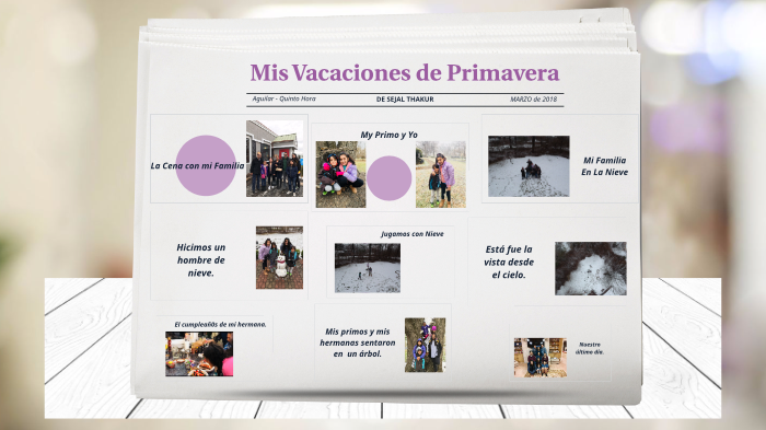 Mis Vacaciones de Primavera by Sejal Thakur on Prezi