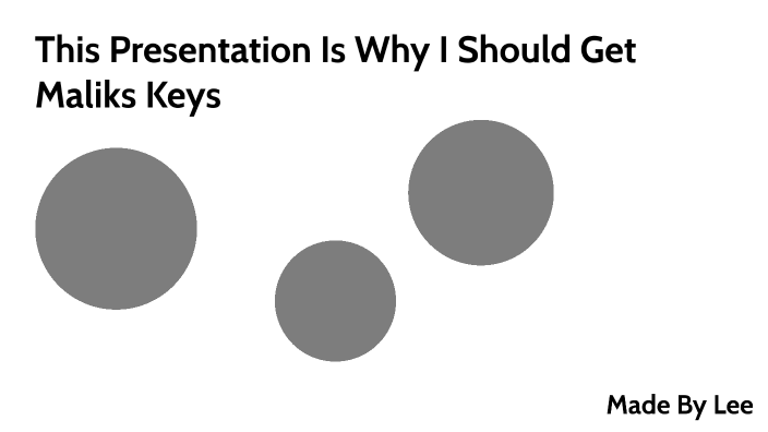 Why I should get Malik's keys by Elias De Vos on Prezi