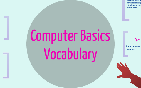 Computer Basics Vocabulary by Michelle Welk on Prezi