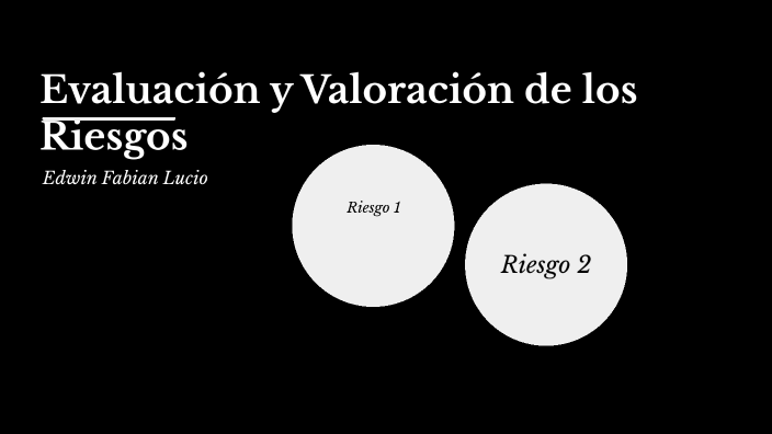 Evaluación y Valoración de los Riesgos by Edwin Lucio on Prezi
