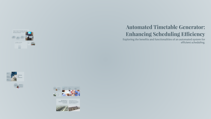 Automated Timetable Generator: Enhancing Scheduling Efficiency by ...