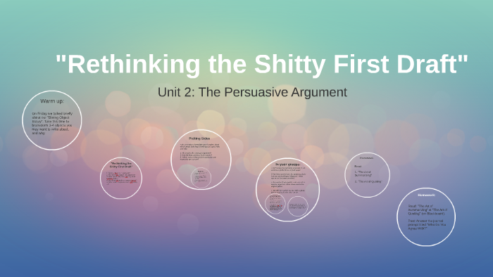 "Rethinking the Shitty First Draft" by katie matkov on Prezi