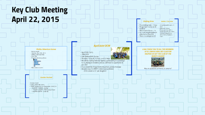 Key Club Meeting by ECR Key Club