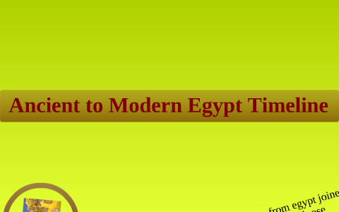 Ancient to Modern Egypt Timeline by David Young on Prezi