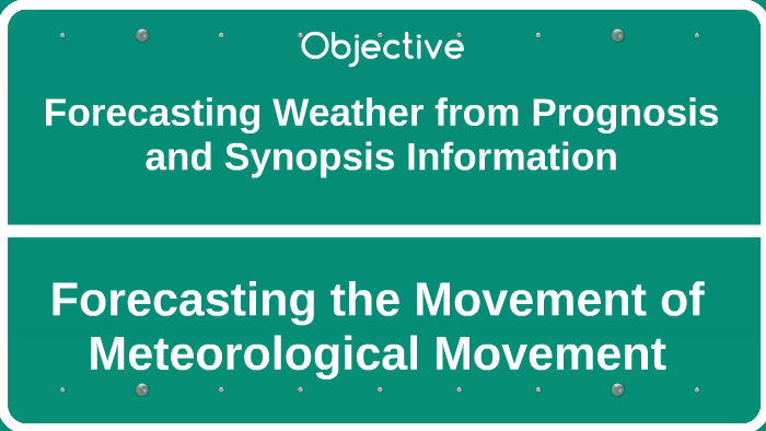 Forecasting Weather from Prognosis and Synopsis Information by nikko ...