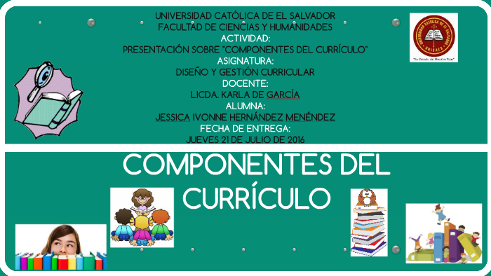 COMPONENTES DEL CURRÍCULO by Jessica Hernández Menéndez on Prezi