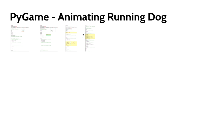 PyGame - Animated Running Dog by David Duff on Prezi