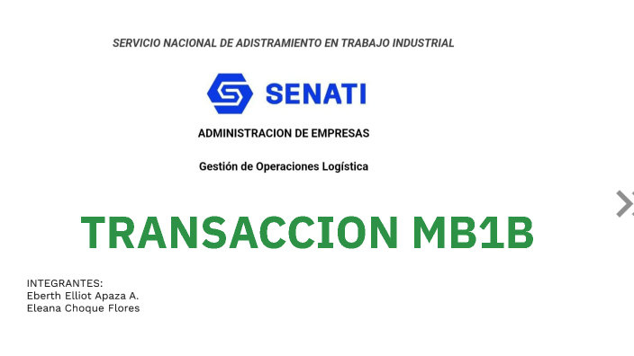 TRANSACCION MB1B by Erick Apaza on Prezi