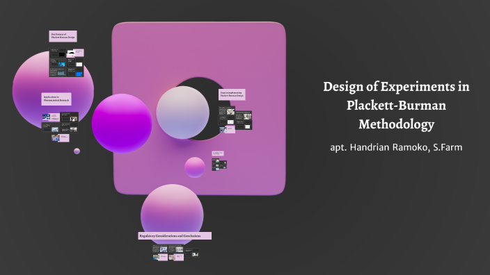 Design of Experiments in Plackett-Burman Methodology by Handrian Ramoko ...